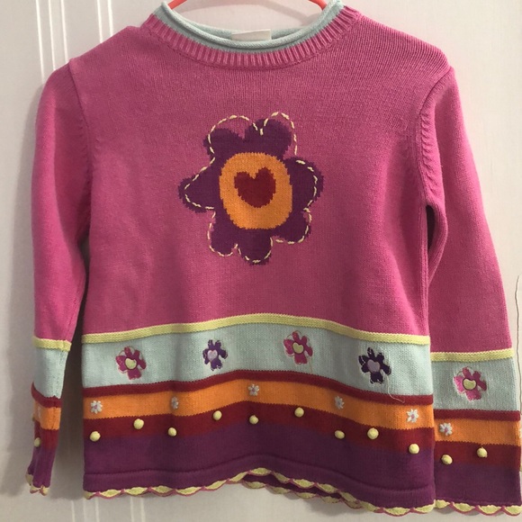 Hanna Andersson | Sweaters | Hanna Anderson Girls Flower Winter Sweater ...